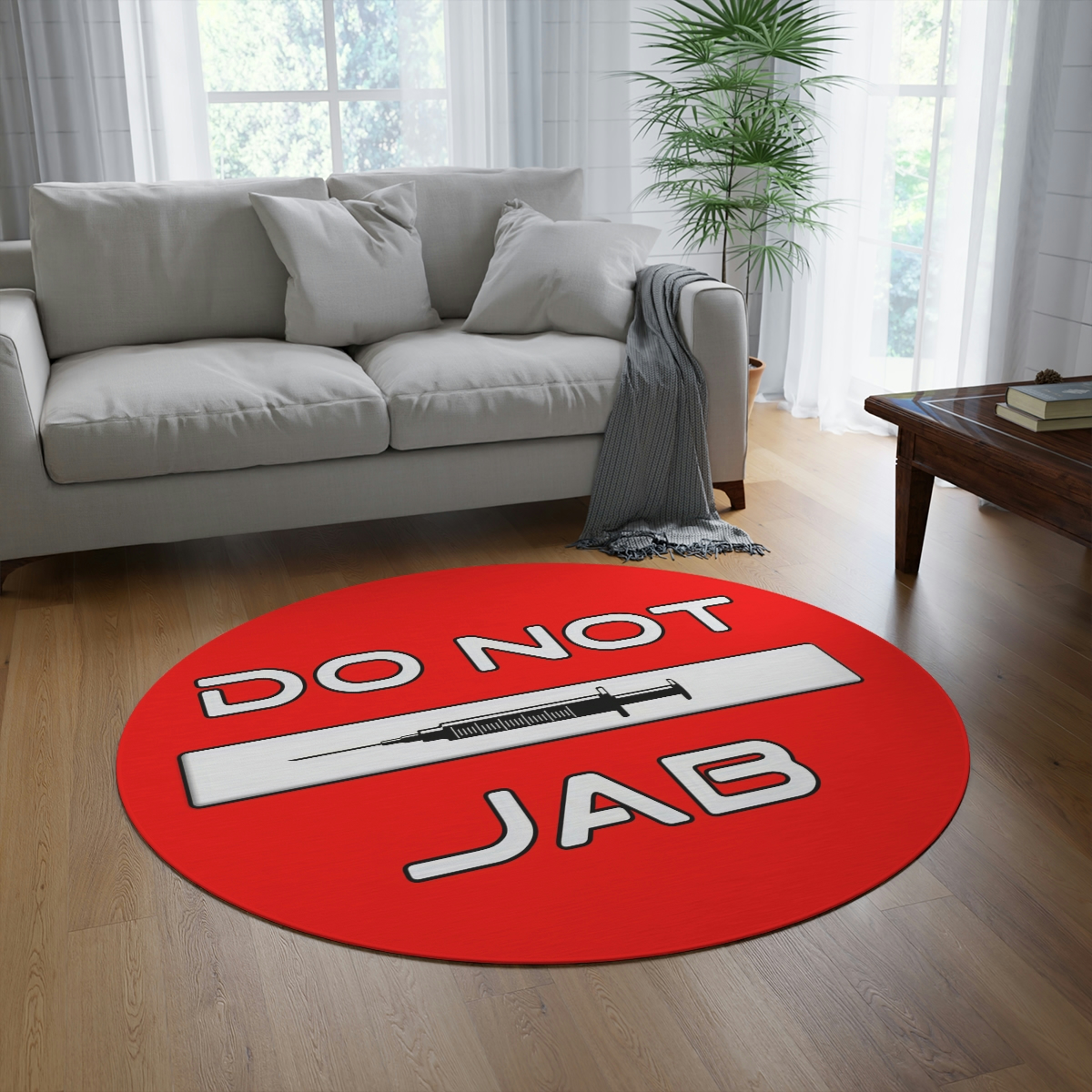 DO NOT JAB - 60" Round Rug Do Not Jab
